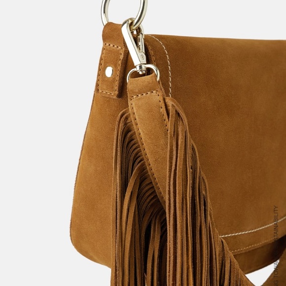 Zara | Bags | Zara Split Leather Fringed Crossbody Bag | Poshmark